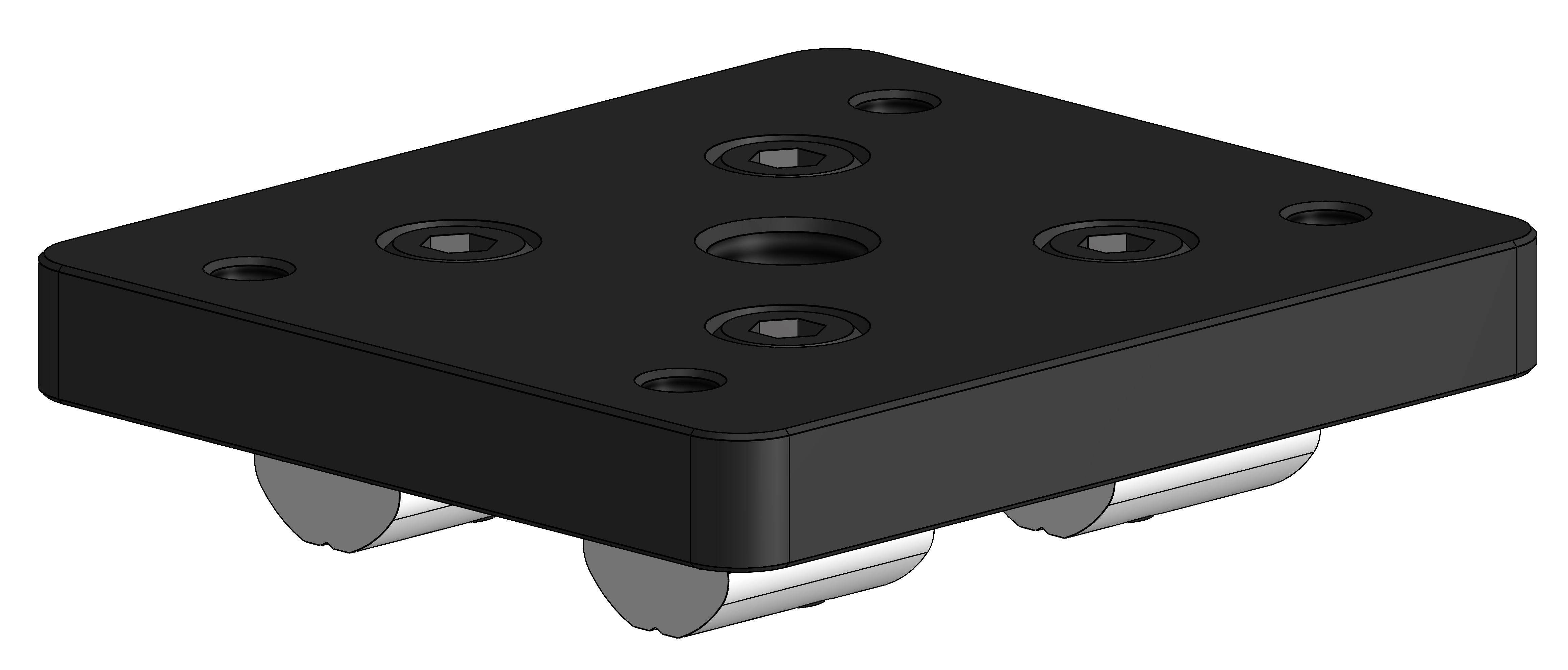 80x80 M16 Stem/HD Plate Caster Mounting Kit